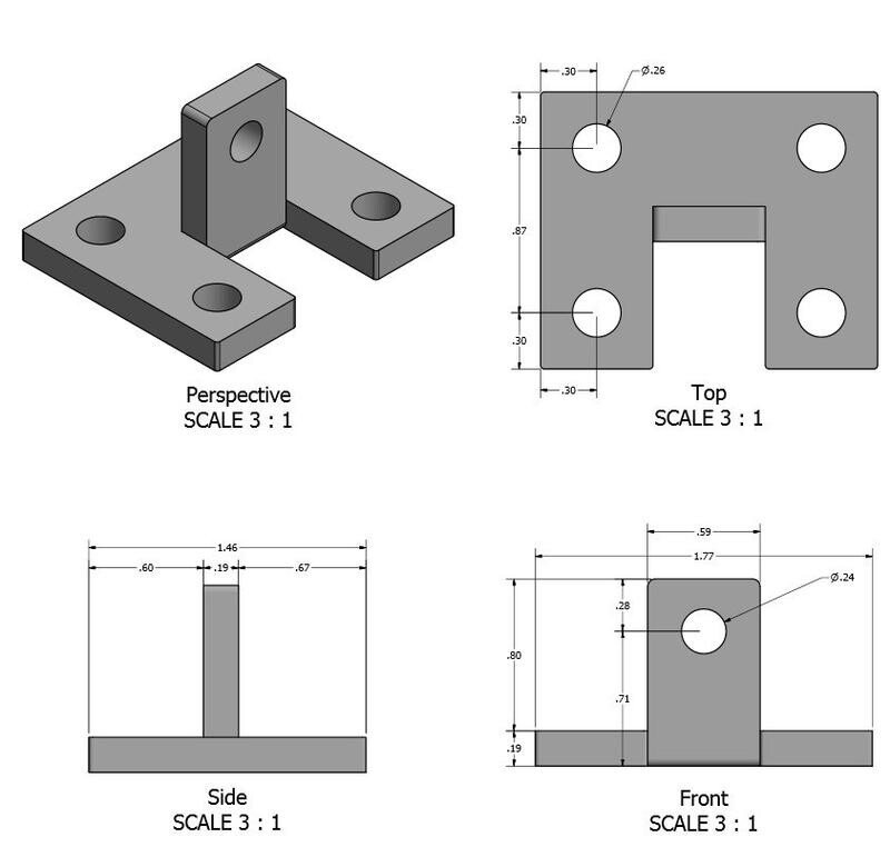 Firgelli Auto MB2 Braket, Sleek Rod Lineer Aktüatör Montaj Aparatı ...