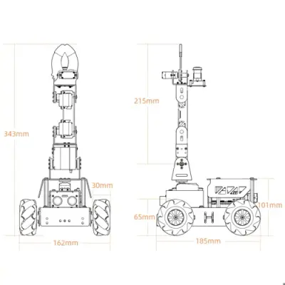 Hiwonder MasterPi AI Görüntü İşleyen Robotik Kollu Robot Araba ...