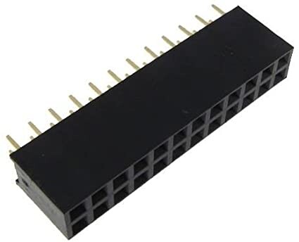 Pin Header ( 24 pin, 2x12 ) - Dişi - 2.54mm - THT - Robot Sepeti