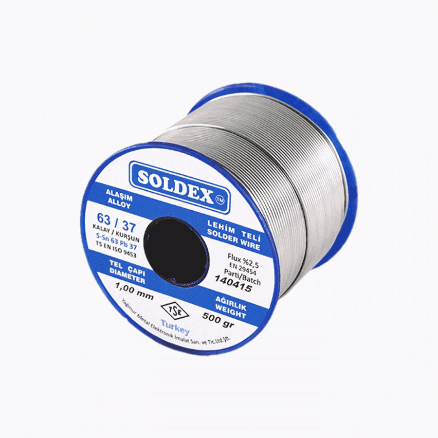 Soldex Lehim Teli 1.00mm 500 Gr | Sn63 - Pb37 (63/37) | 631005 - Robot ...